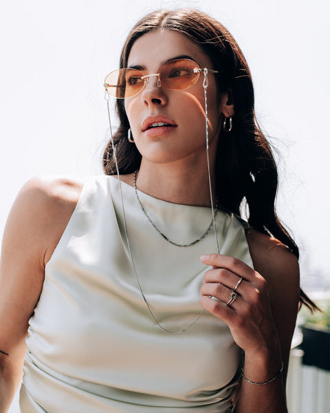 Sofie | Silver Chain And Stones Necklace | wellDunn jewelry