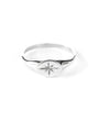 Sirius | Sterling Silver Signet Star Ring | wellDunn jewelry